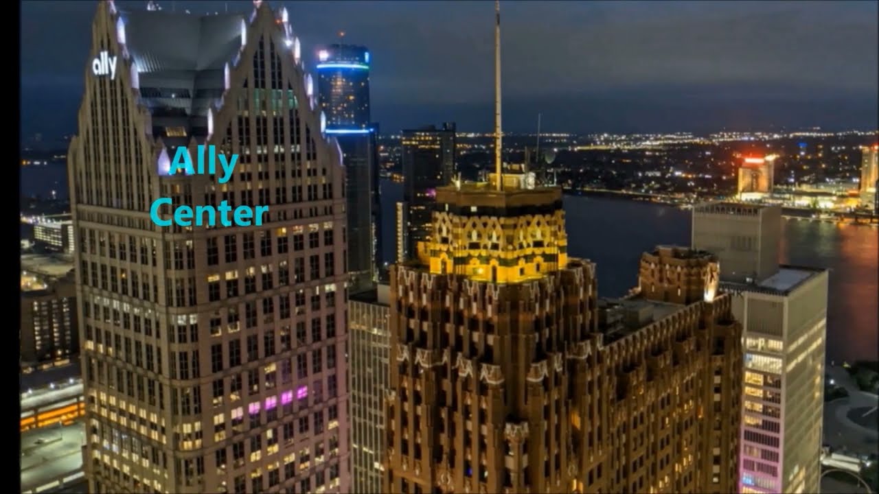 Downtown Detroit At Night