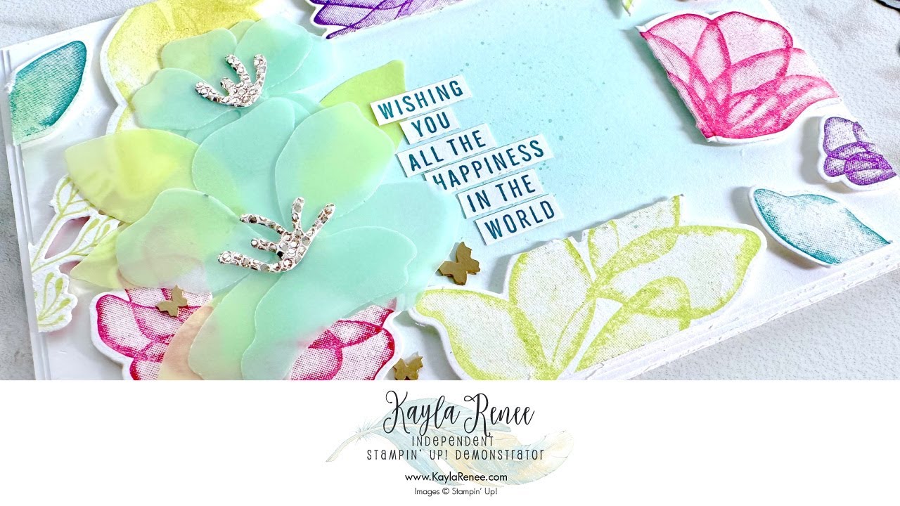 Floating Frame Technique Using Stampin’ Up! Translucent Florals Bundle - NEW PRODUCT! - YouTube