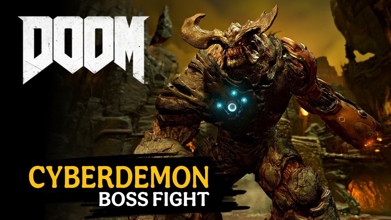 Boss CyberDemon Full Fight - DOOM (PS5) Gameplay - YouTube