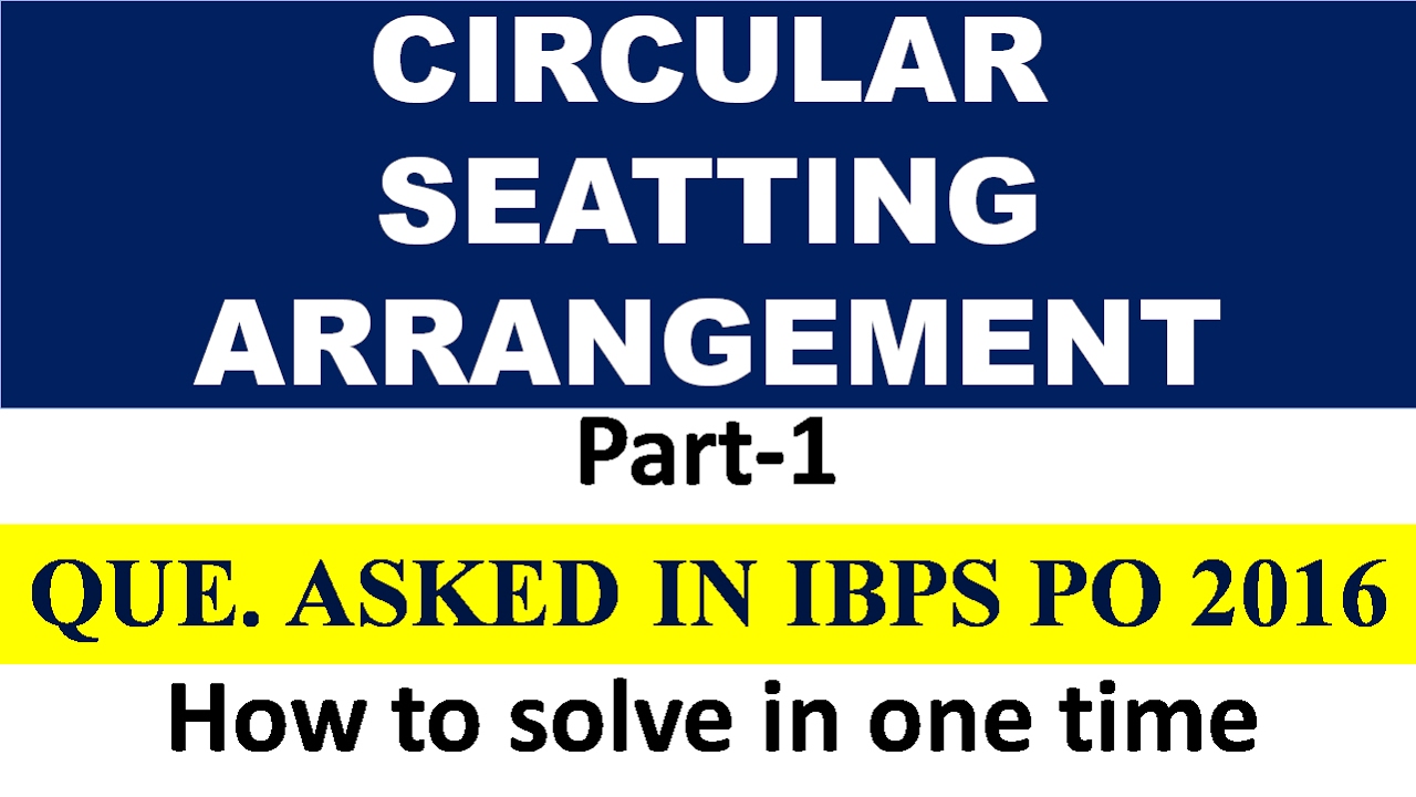sitting arrangement | circular sitting arrangement reasoning tricks ...