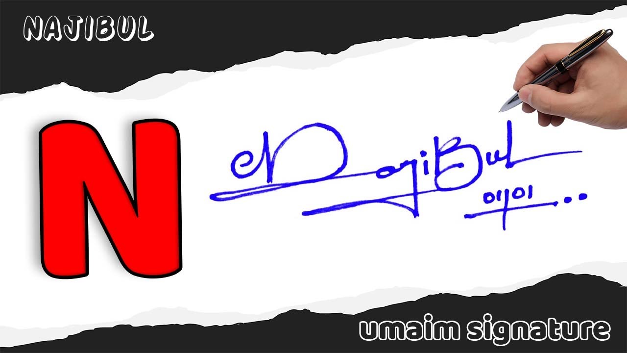 ️ Najibul Name Signature Request Done | How To Draw Signature | Signature Classes ️ - YouTube