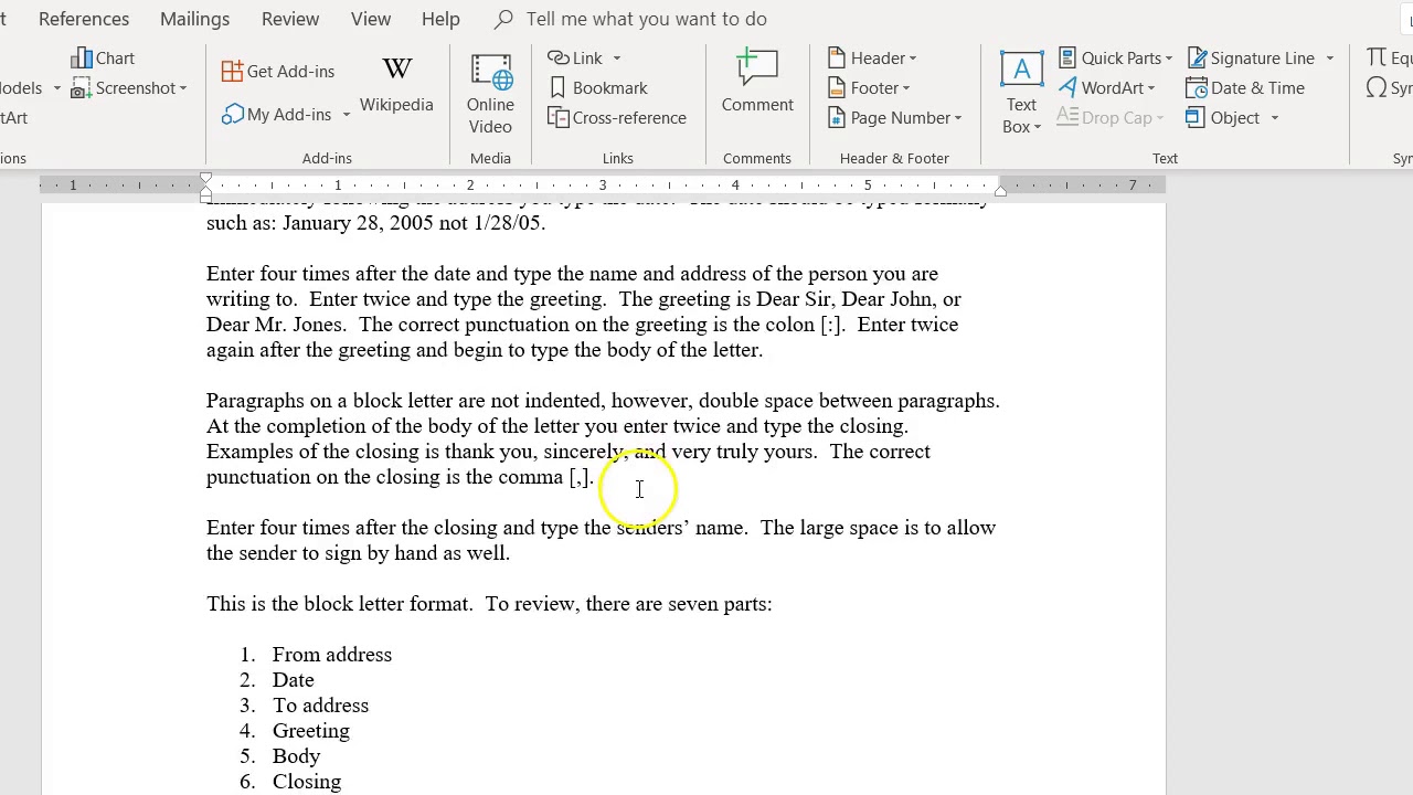 Formatting A Business Letter In Microsoft Word YouTube formatting-a-business-letter-in-microsoft-word-youtube