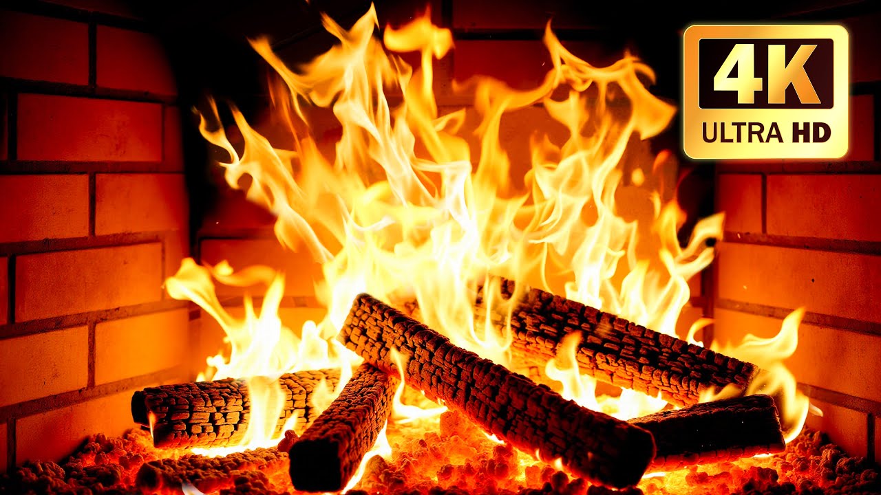 🔥 Calming Fireplace Atmosphere 🔥 Gentle Fire Sounds & Warmth of Burning ...