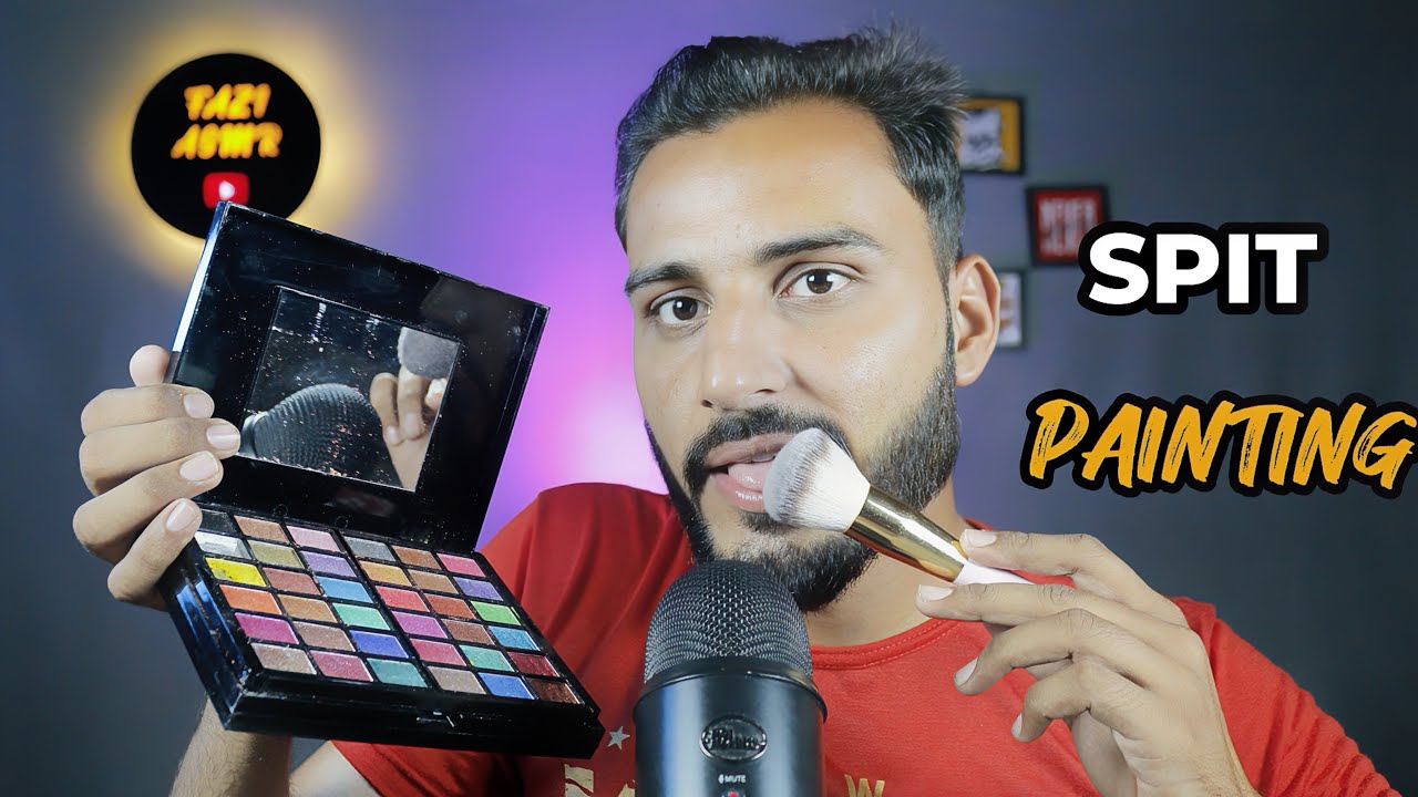 Asmr Spit Painting Drawing Your With Makeup Colour - YouTube