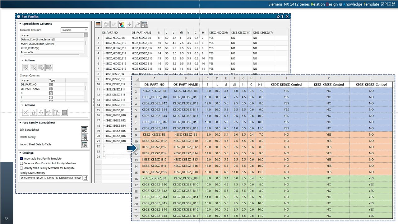 Siemens NX 2412 Series Relation Design & Knowledge Template 2 ::: 32강 ...
