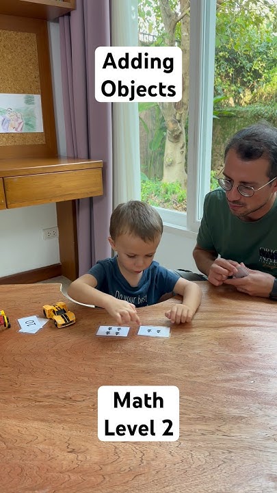 Teaching math to my 3 years old kid - Level 2 - Adding objects # ...