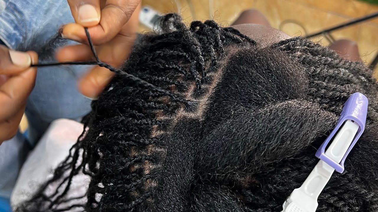 HUMAN HAIR MICRO TWIST TUTORIAL - YouTube