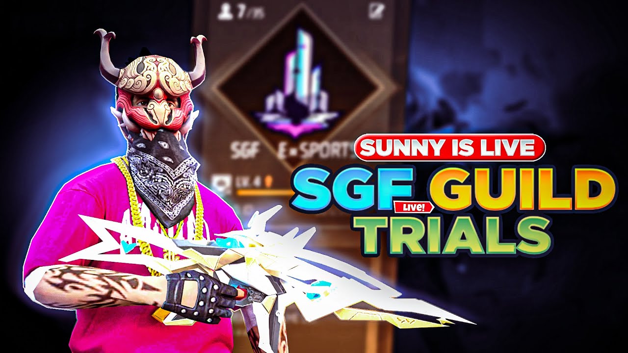 SGF GUILD TRIALS PLAY OUR TALENT 💪 SUNNY GAMING FF IS LIVE !! #telugu # ...
