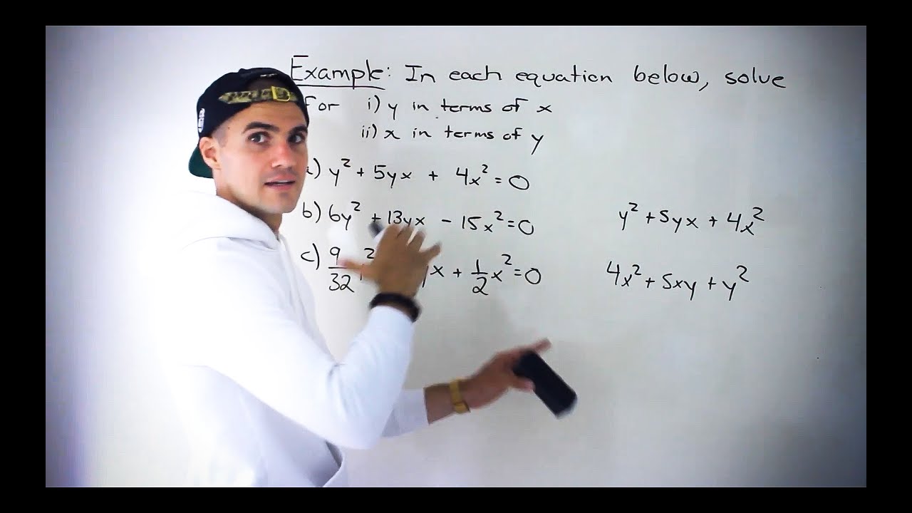 Solving Multi-Variable Quadratic Equations with Factoring - YouTube