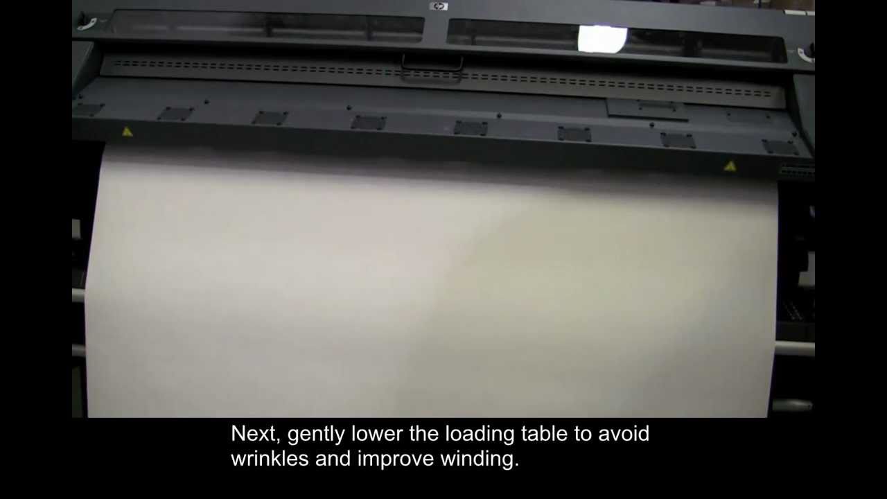 HP L25500 - Loading the Take-Up Reel - YouTube