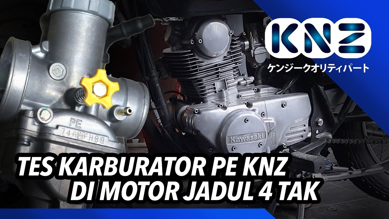 TES KARBURATOR PE 28 KNZ DI SEPEDA MOTOR 4TAK BINTER MERZY - YouTube