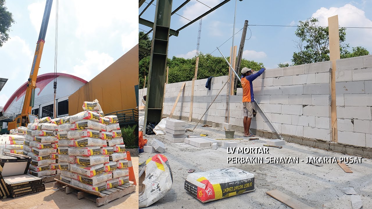 PROYEK PERBAKIN SENAYAN PROYEK DKI, JAKARTA BERSAMA LV MORTAR - YouTube