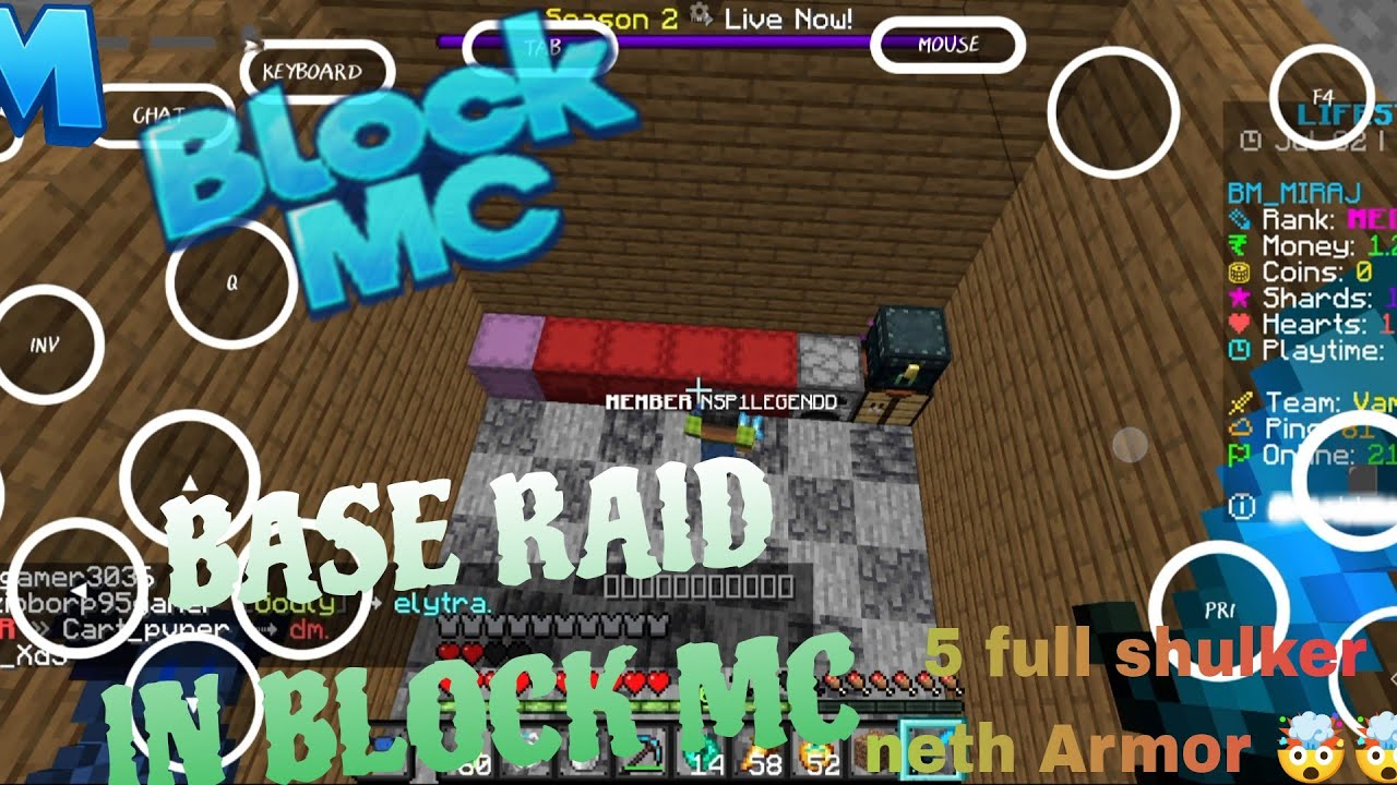 How I Raided Richest Base In Block Mc 😮| Lifesteal Minecraft Server ...