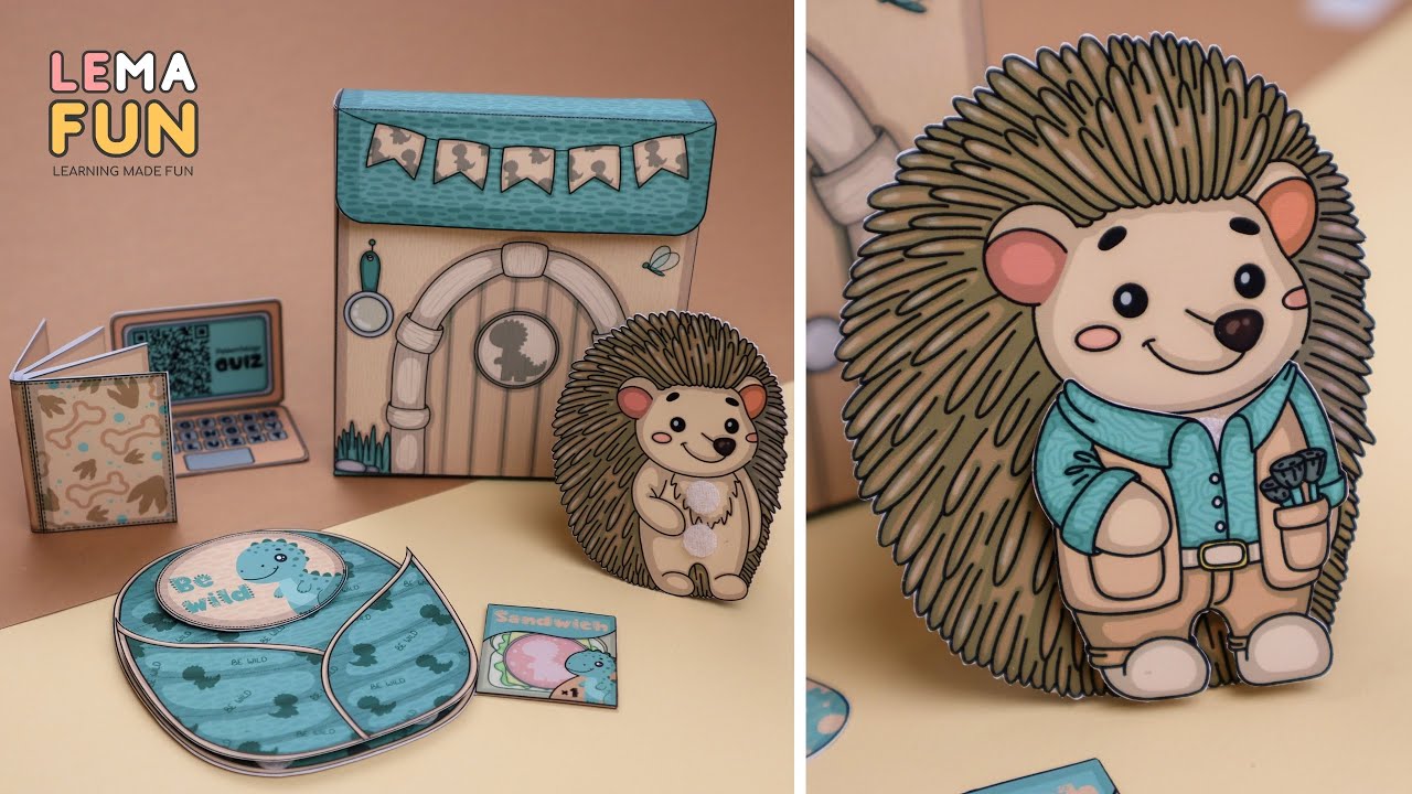 DIY Paper Toy 🦔 the Dino Explorer | Fun crafts to make at home with ...