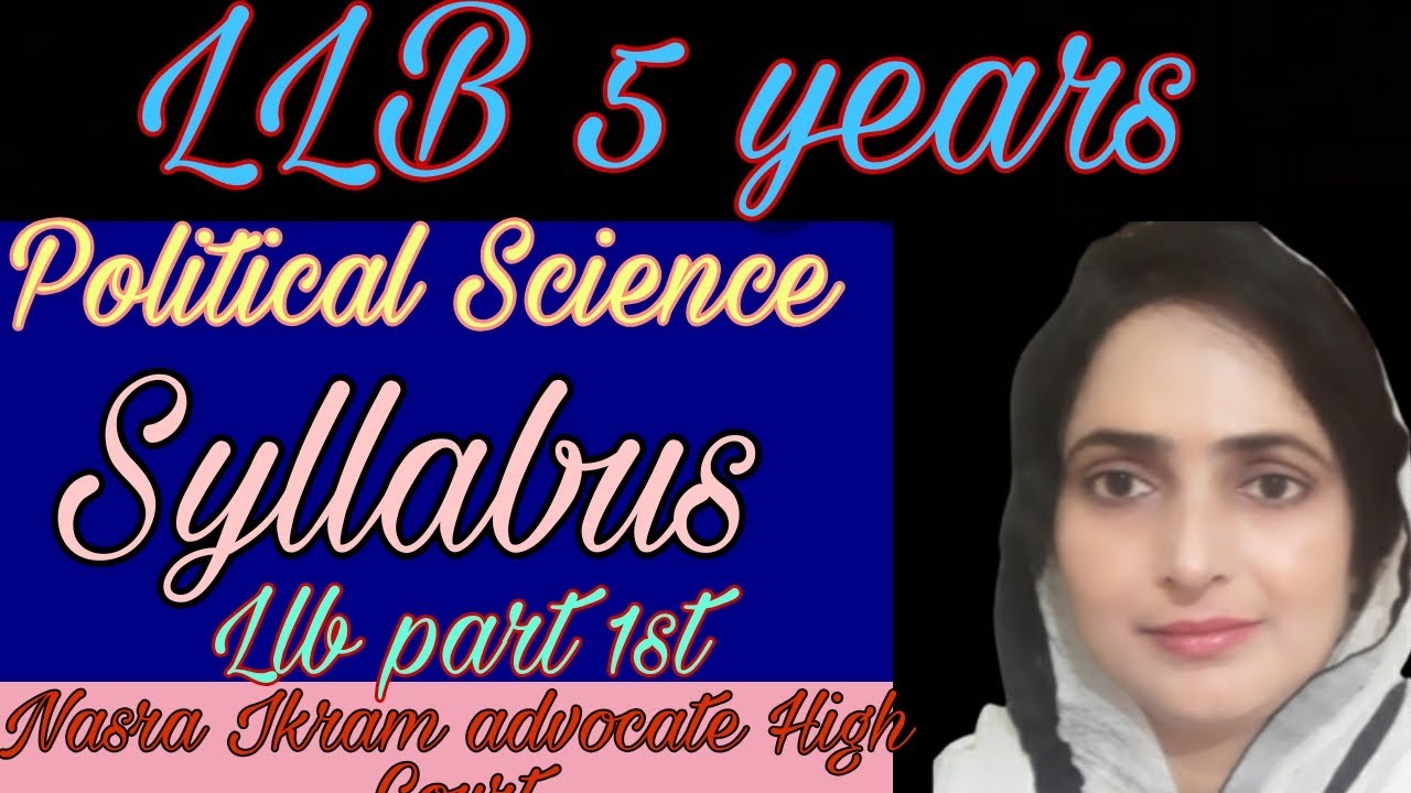 LLB 5 YEARS PROGRAM PART 1 POLITICAL SCIENCE - YouTube