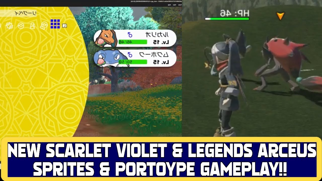 NEW SCARLET VIOLET & LEGENDS ARCEUS SPRITES & PORTOYPE GAMEPLAY ...