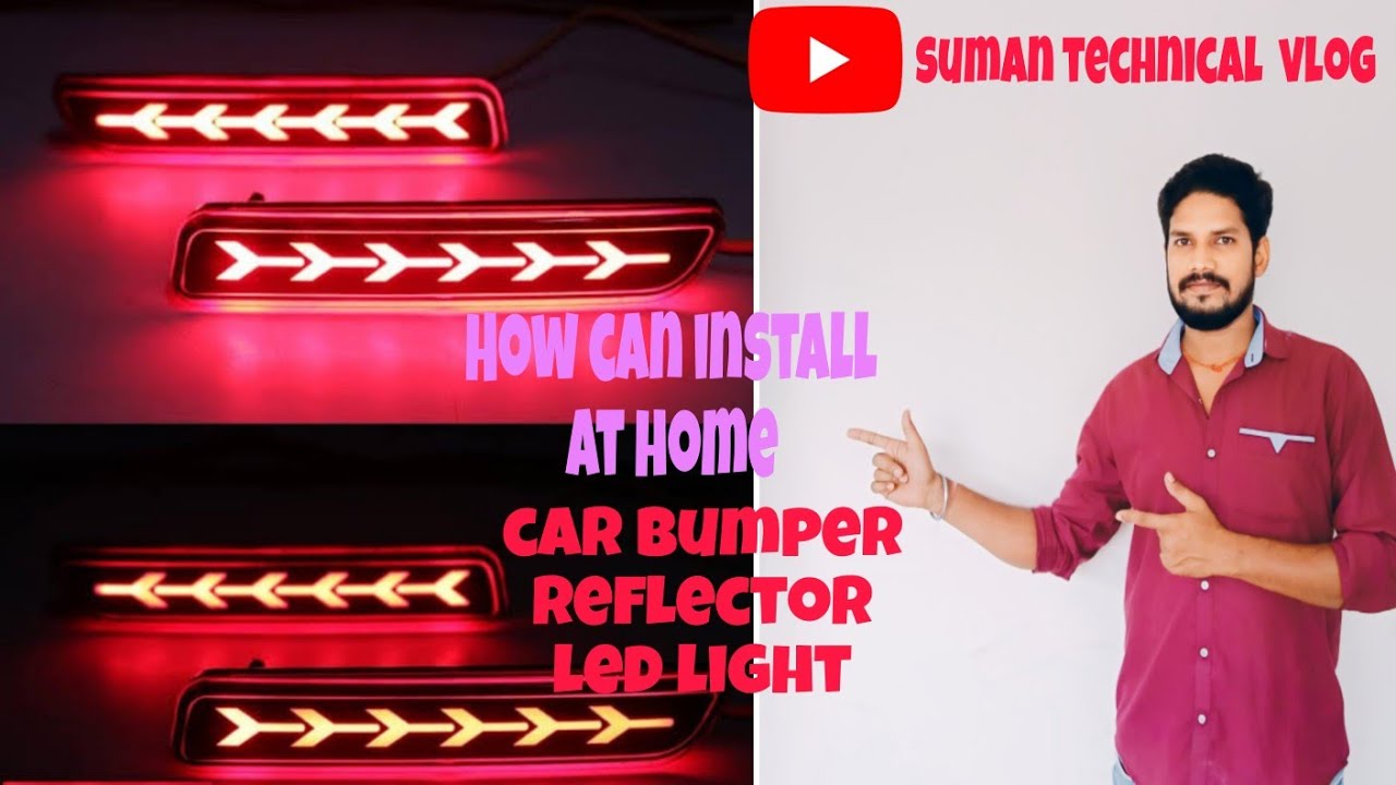 Car Reflector Led Light install at Home - YouTube