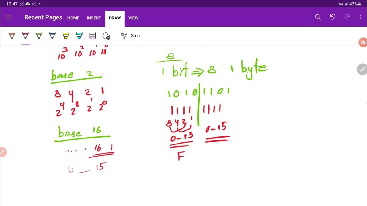 IGCSE Lower Secondary Computing Lesson 12 - Number System Explanation 4 - Hex - YouTube
