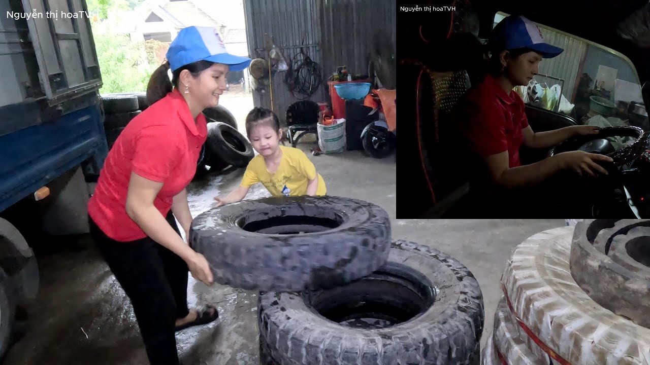 a day of shopping and unloading car tires - YouTube