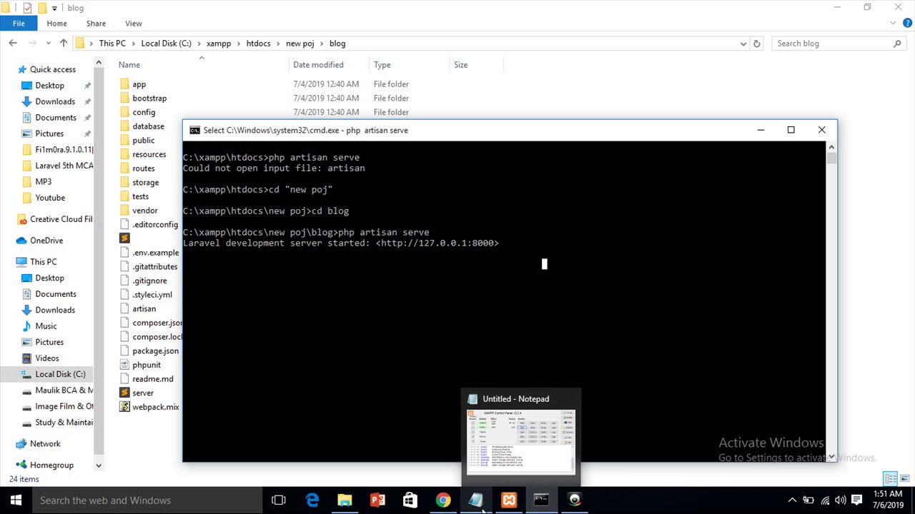 Could not open input file artisan error (Laravel) || php artisan serve ... Could not open input file artisan error (Laravel) || php artisan serve ...