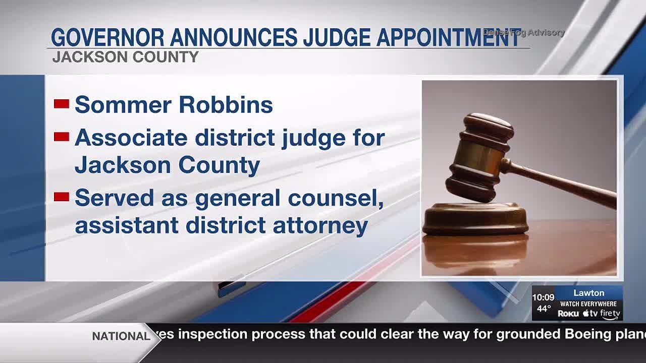 Governor Stitt names new Jackson Co. associate district judge - YouTube