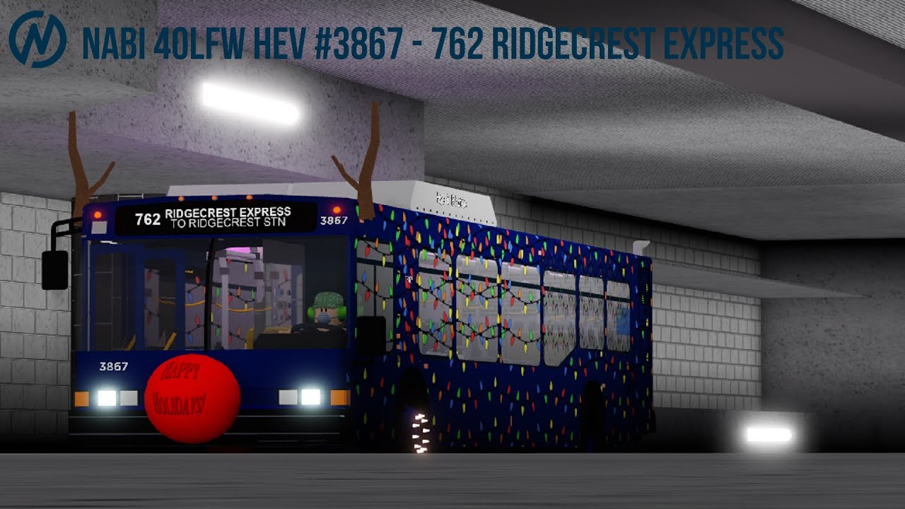 NRTC (ROBLOX) | Nabi 40LFW HEV "Holiday Bus" #3867 | 762 Ridgecrest ...