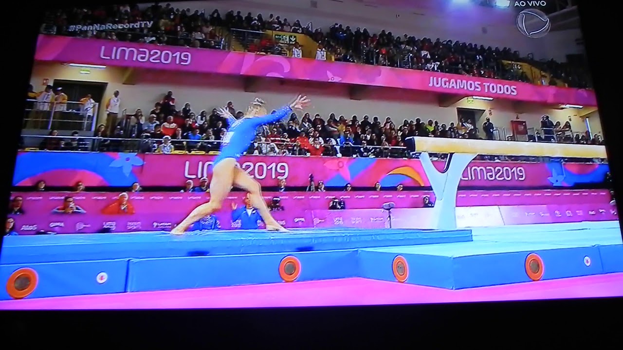 pan 2019 | riley mccusker | balance beam | team all-around - YouTube