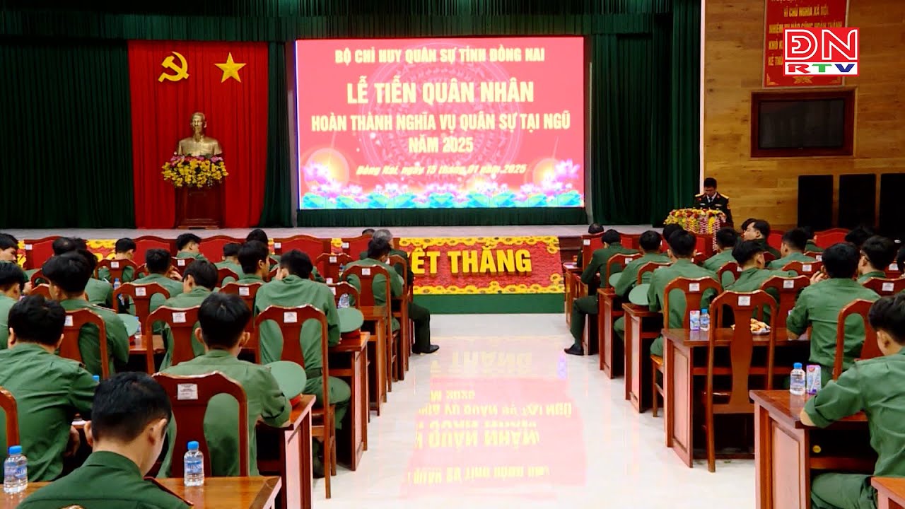 Đồng Nai tiễn quân nhân hoàn thành nghĩa vụ quân sự năm 2025 - YouTube