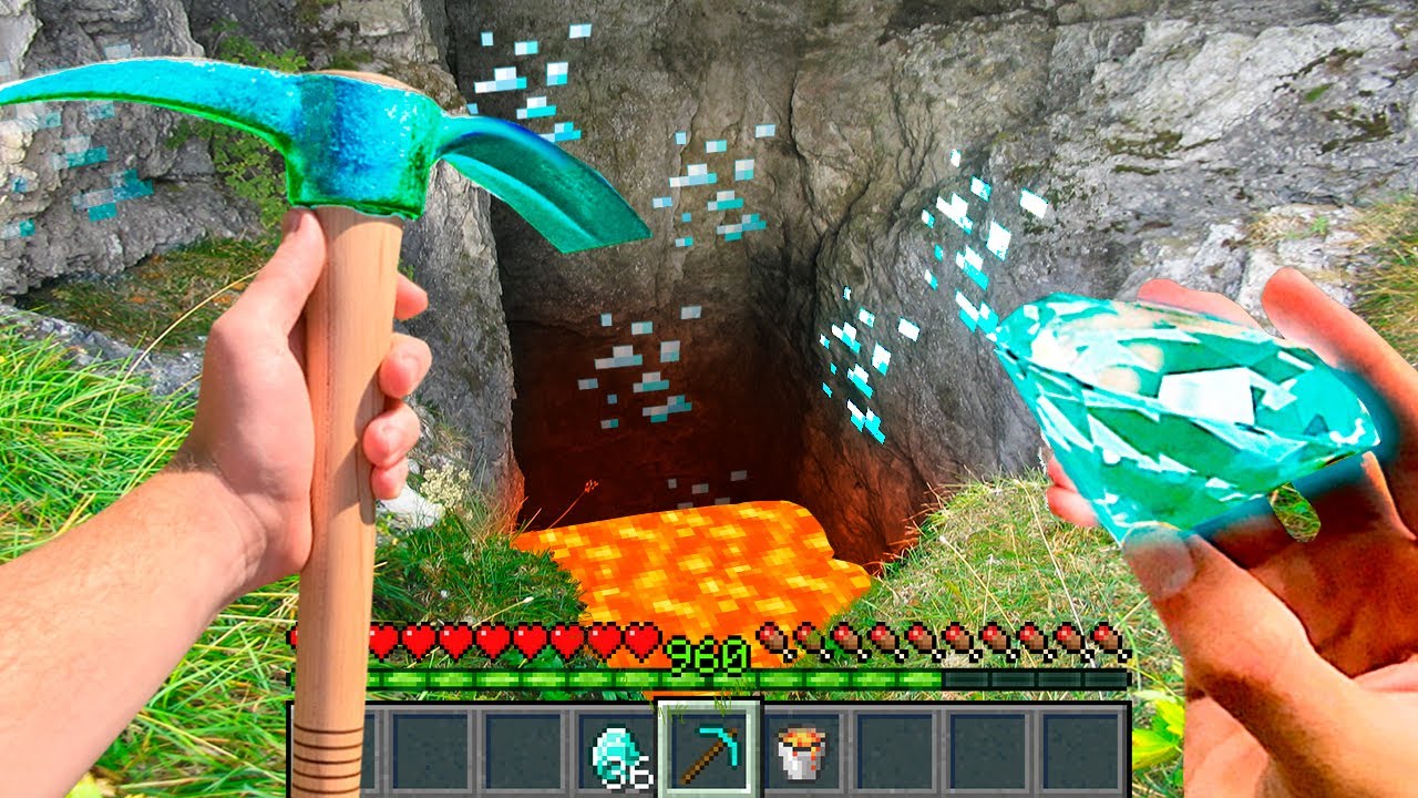 Minecraft in Real Life POV ~ I FOUND REALISTIC DIAMOND ORE in Minecraft ...