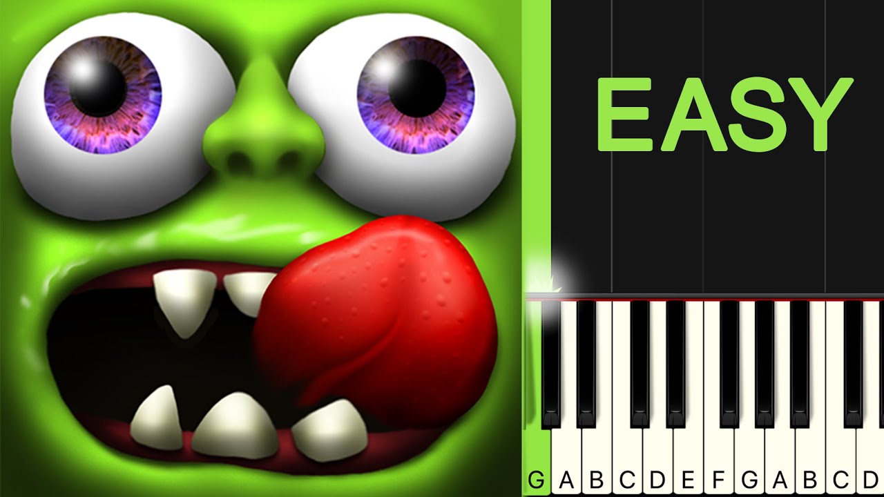 Zombie Tsunami Theme Song EASY Piano Tutorial - YouTube