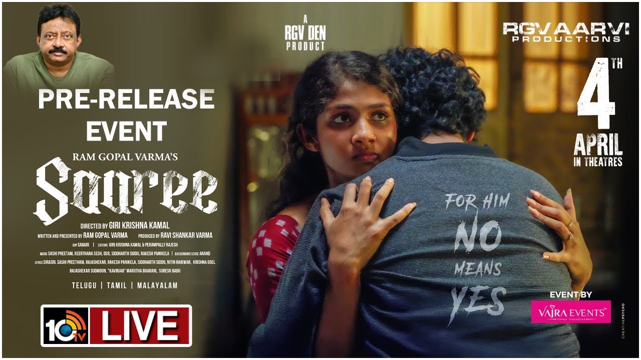 LIVE: SAAREE MOVIE PRE-RELEASE EVENT | RGV | AARADHYA DEVI | SATYA YADU ...