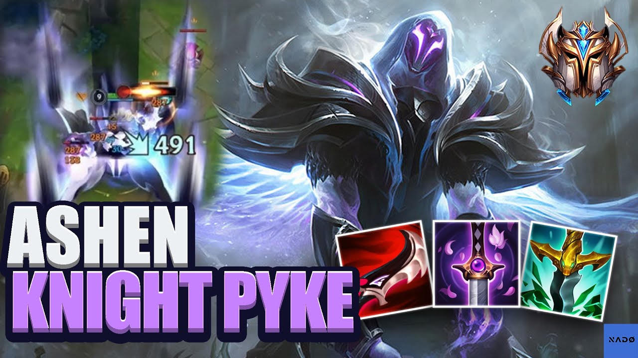 *NEW* ASHEN KNIGHT PYKE - Gameplay Highlights in Challenger Wild Rift ...