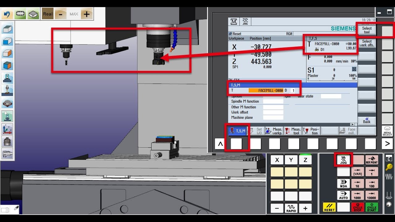 How to use tool change for CNC Mill - YouTube