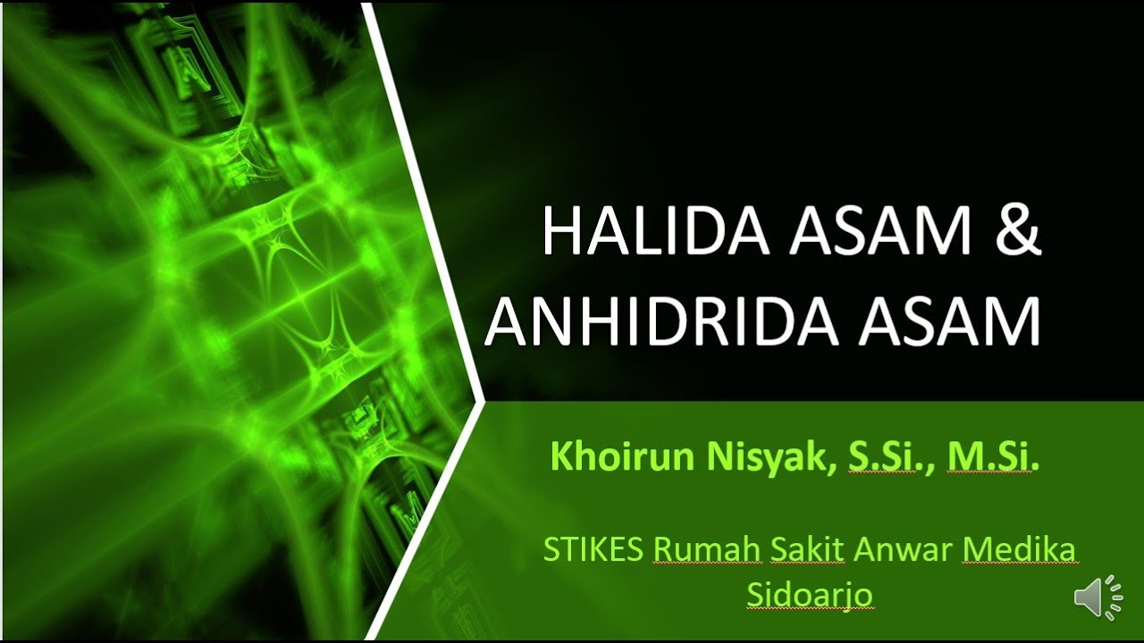 Halida Asam dan Anhidrida Asam - YouTube