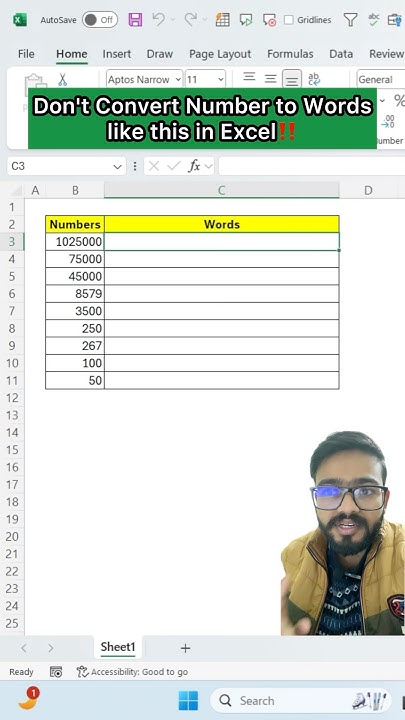 Don't Convert Number to Words Manually in Excel‼️Instead Use Amazing Trick #excel #exceltips # ...