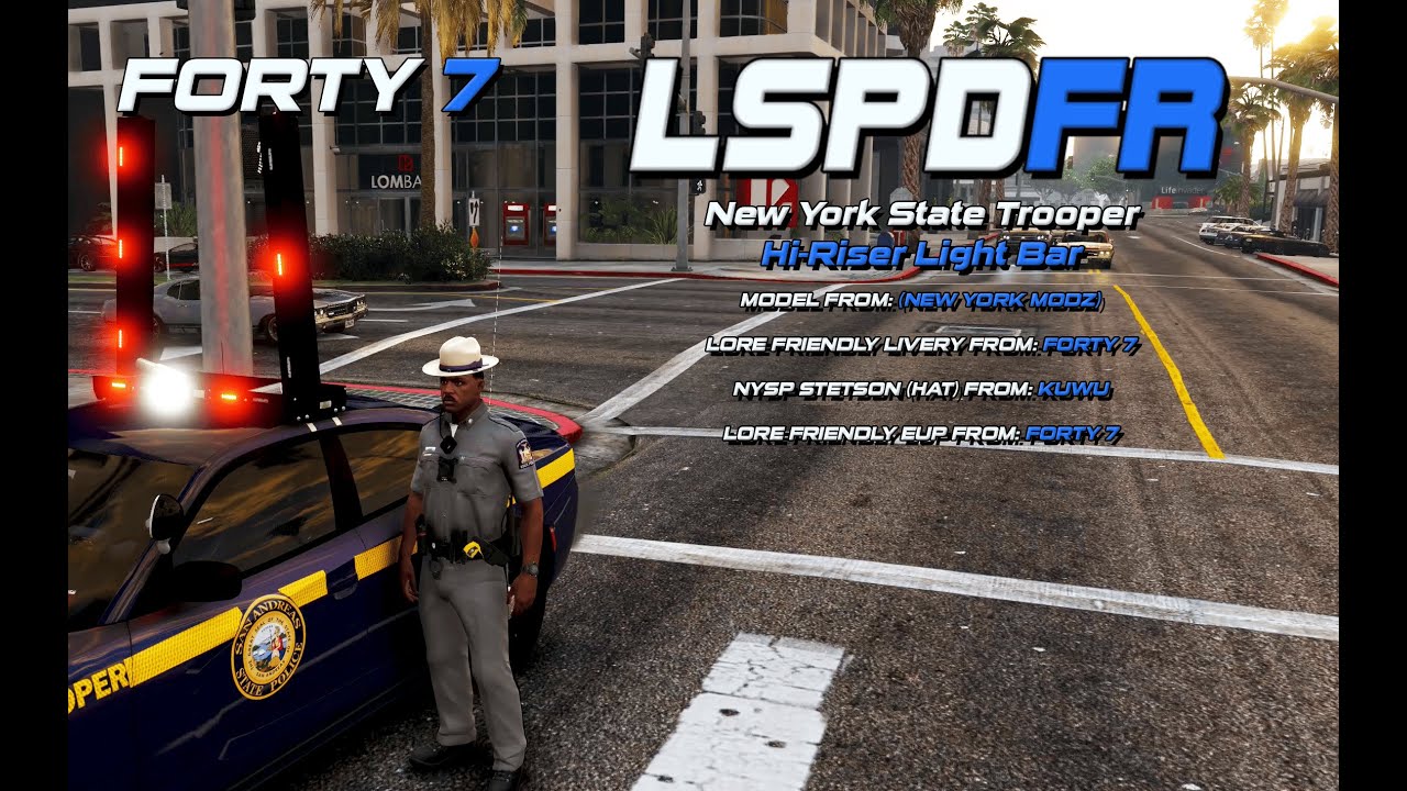 New York State Troopers Hi-Riser Light bar. (LSPDFR - GTA V | Lore ...