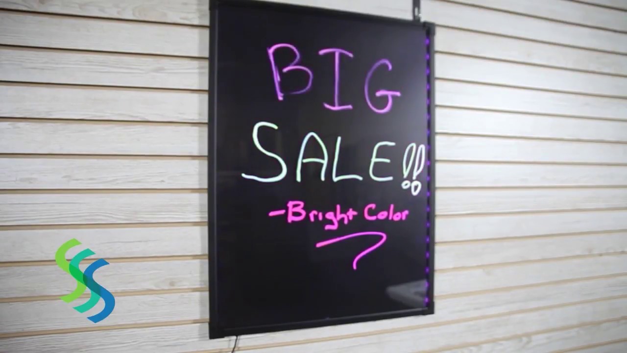 LED Backlit Write-on/Wipe-Off Message Board - Item# 4679 - YouTube