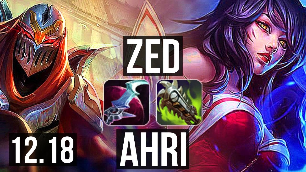 ZED vs AHRI (MID) | 3.0M mastery, Quadra, 1300+ games | EUW Master | 12 ...