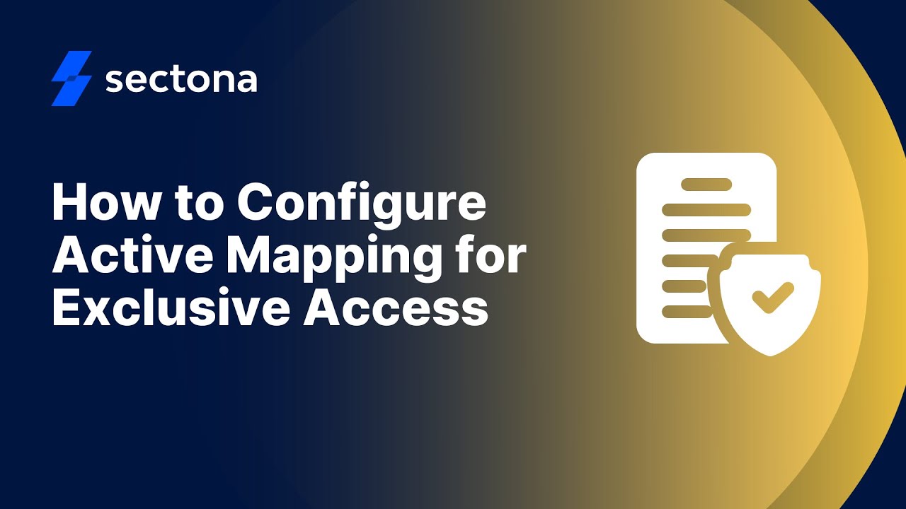 How to Configure Active Mapping for Exclusive Access - YouTube