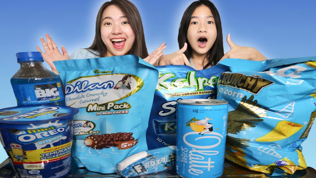 MUKBANG BLUE PARTY || SNACK WARNA BIRU 💙💙 - YouTube