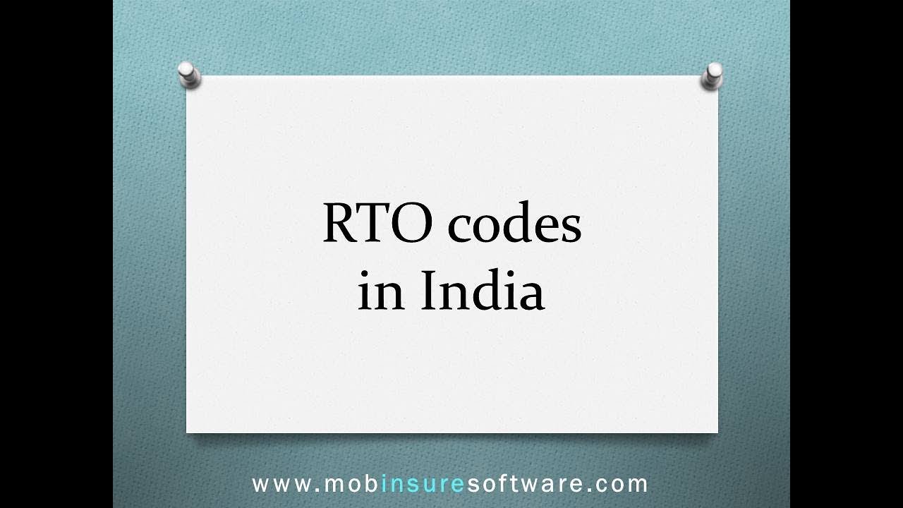 RTO Codes in India | Regional Transport Office | Insurance Gyan ...