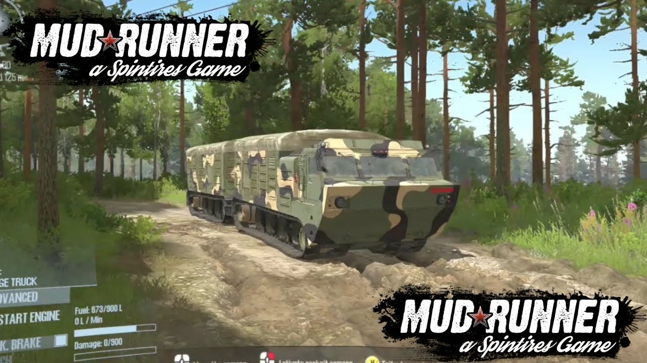 Spintire Modrunner - DT8 Army truck garage load - YouTube