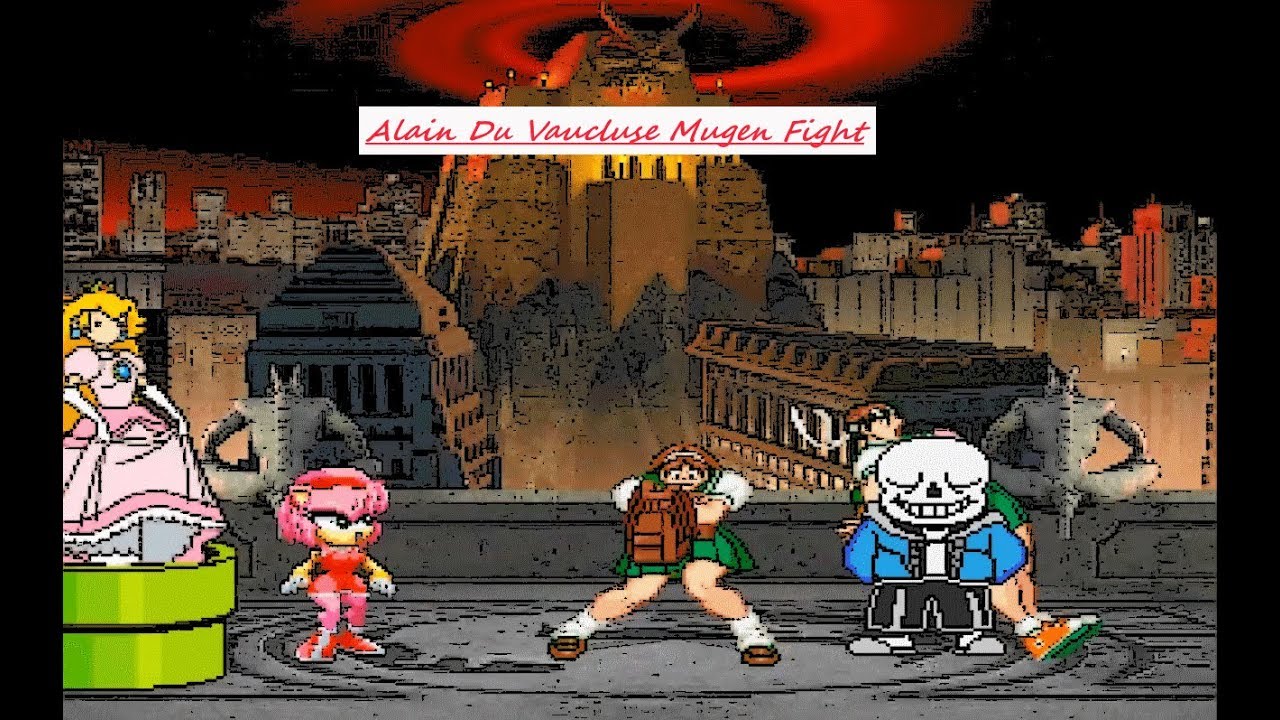 Mugen : Amy Rose & Princess Peach Vs Sans & Sakura Kasugano (Request ...