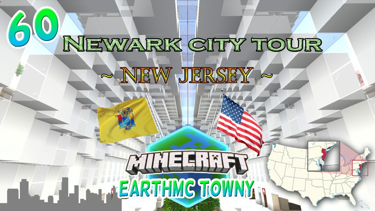 Newark City Tour, New Jersey | Minecraft EarthMC Towny #60 - YouTube