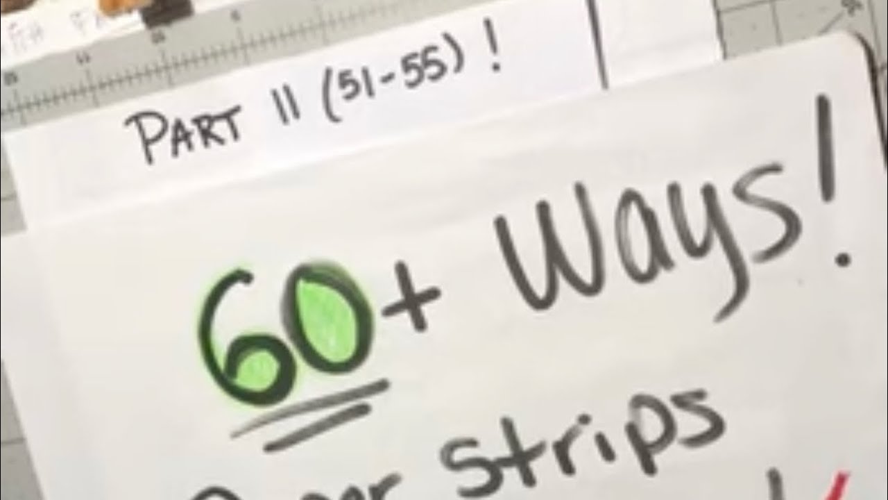(152) 1️⃣ Part 11 (51-55) 60+ ways to use paper strips 1” or less ...