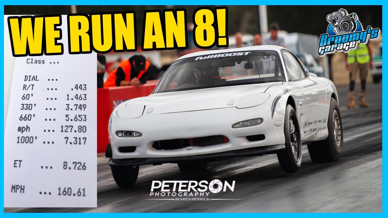 Vanilla Rice RX7 goes 8.7 @ 160 mph on our Third meet!! - YouTube