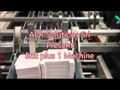 Straight line Boxes 350 Gr. By BOX PLUS1 folder gluer machine - YouTube