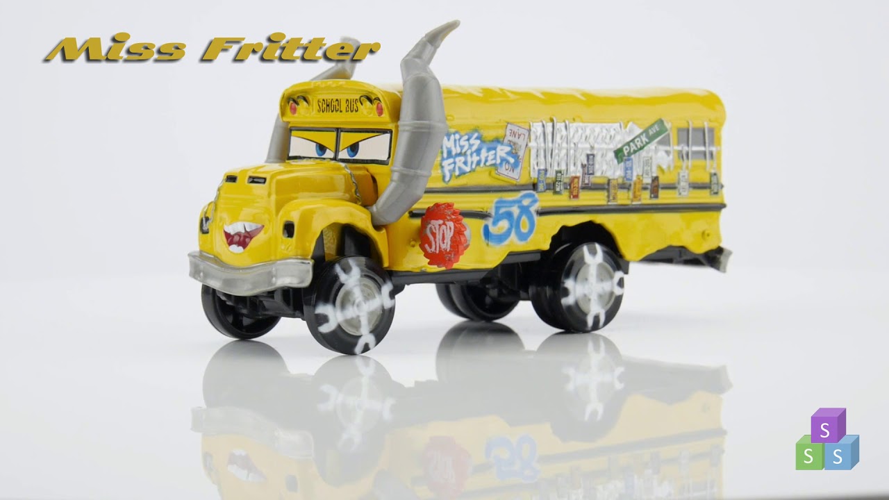 Disney Pixar Cars 3 Miss Fritter Crazy 8 unboxing (Deutsch) - YouTube