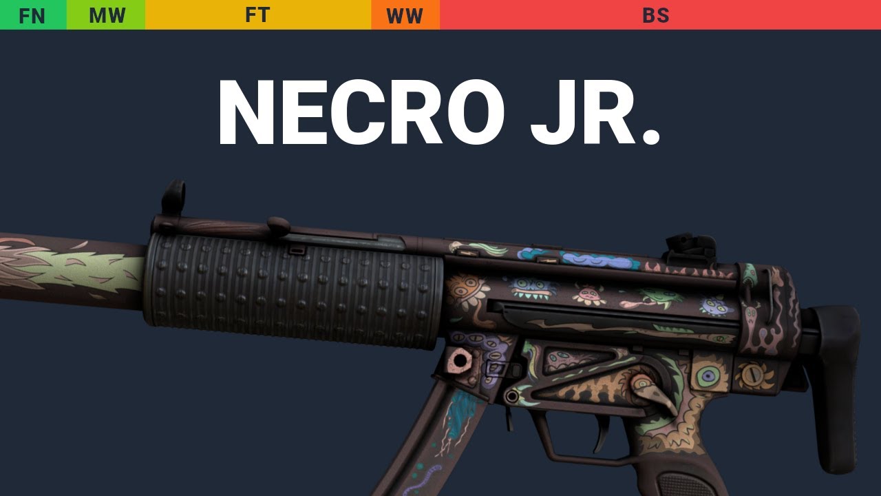 MP5-SD Necro Jr. - Skin Float And Wear Preview - YouTube