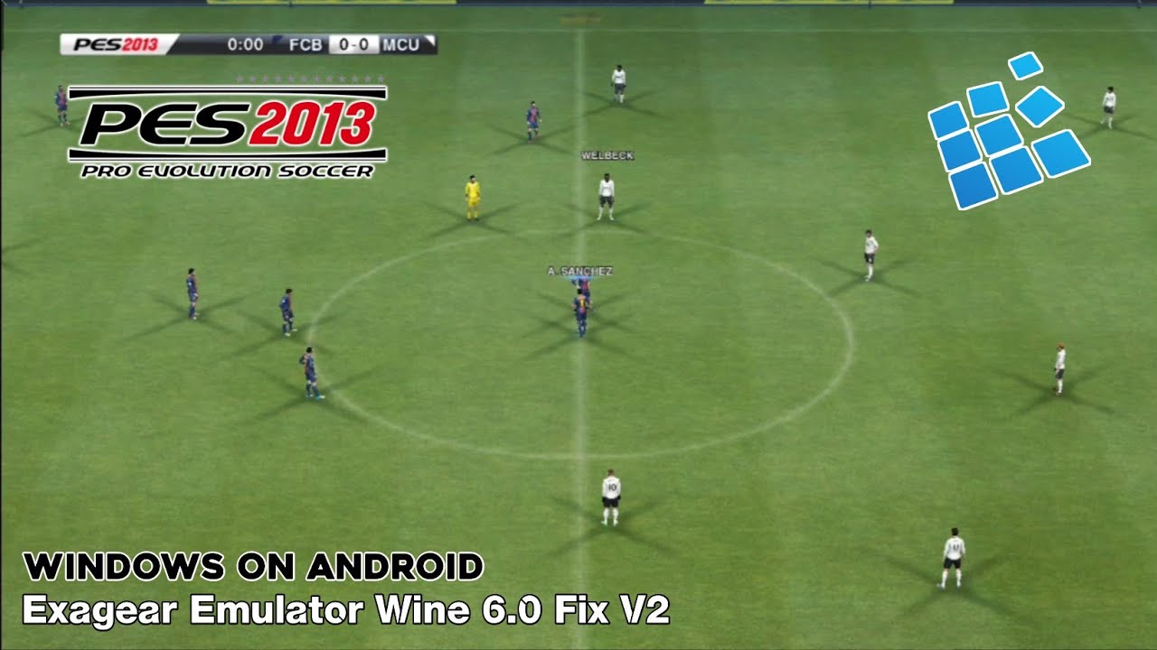 PES 2013 (Windows) Android Gameplay | Exagear Emulator Wine 6.0 Fix V2 - YouTube